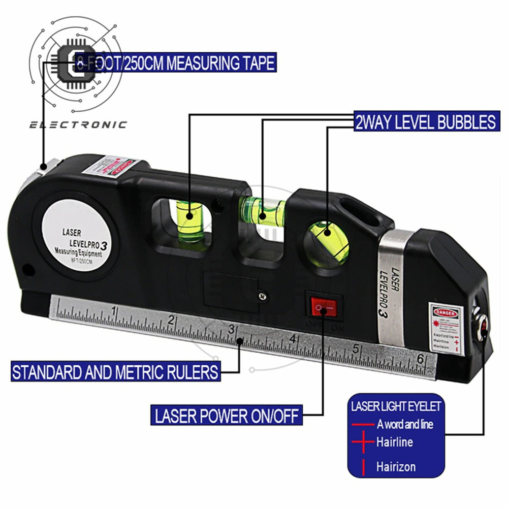 Multipurpose Laser Level Kit Standard Cross Line Laser level Laser Line leveler | AUPK