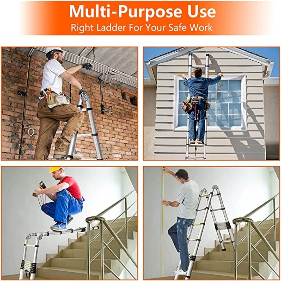 3.2 M (1.6m+1.6m) Multi-use telescopic A-frame extension ladder ...