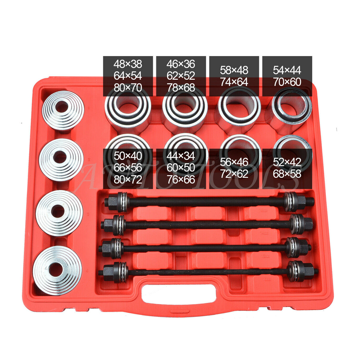 36 pcs Bush Removal Bushing Bearings Seals Press Pull Sleeve Tool Kit ...