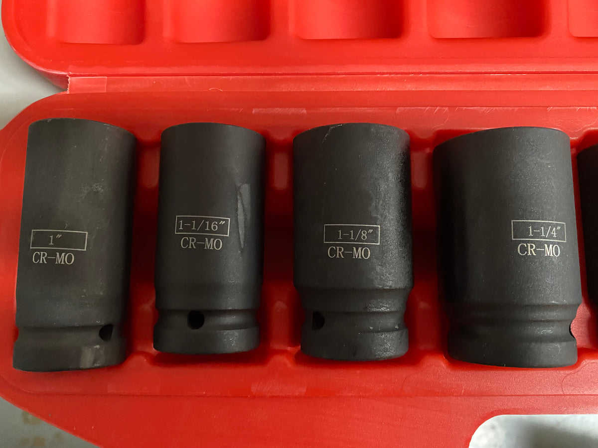 9pc 3/4" Deep Impact Socket Set, SAE, Imperial | AUPK